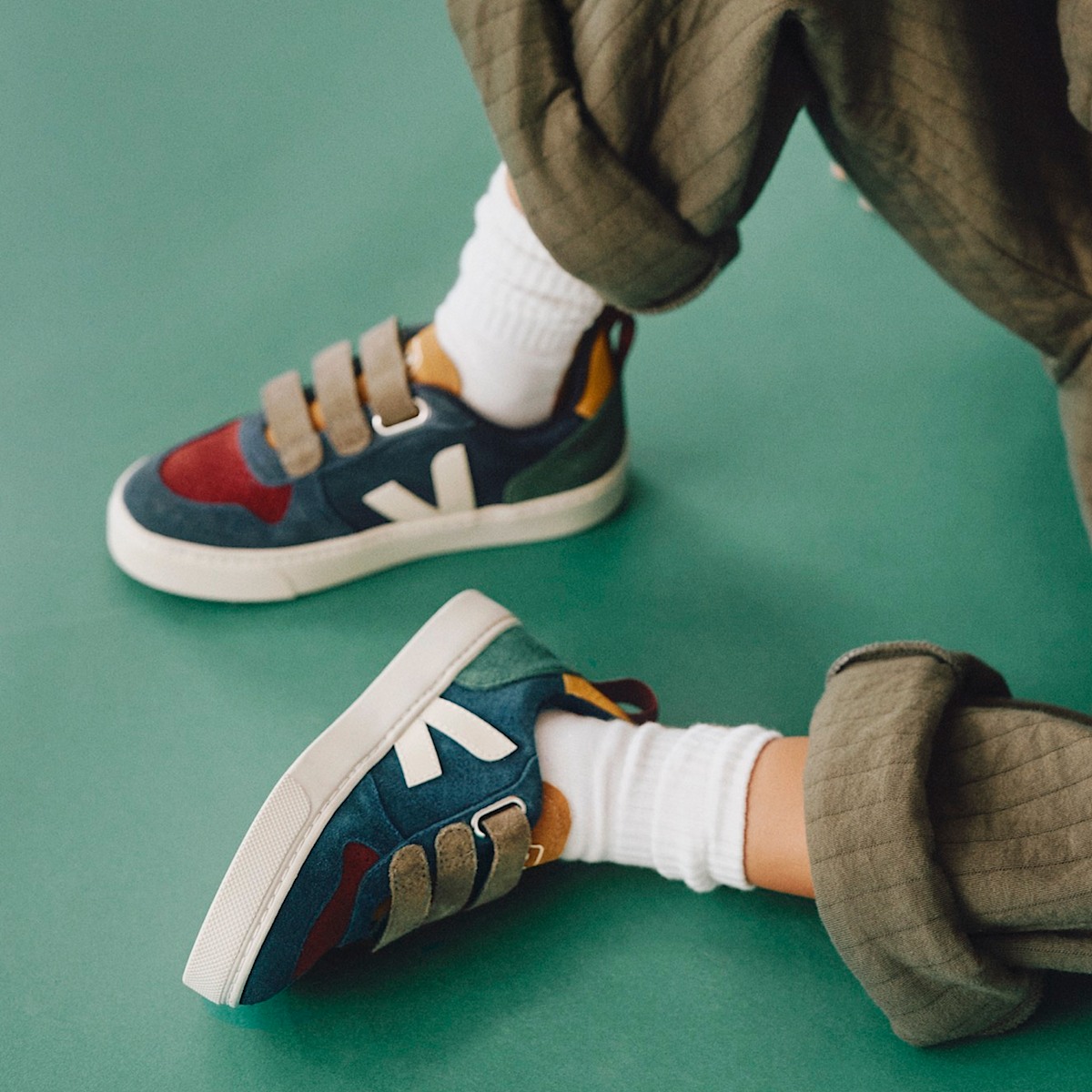 Kids VEJA V-10 Multicolor Suede Nautical Sneakers – Sustainable Fashion ...