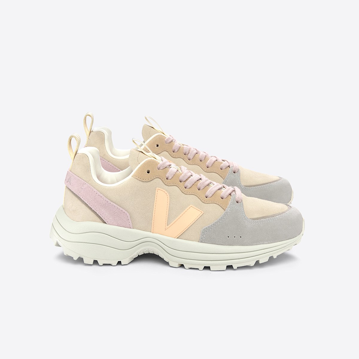 VEJA-Inspired VENTURI Suede Almond Peach Multicolor Sneakers – Veja ...